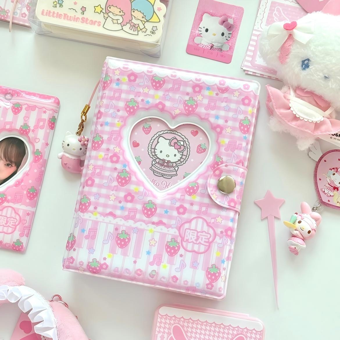 A7 PVC Binder Cover Strawberry Heart Kawaii | Planner ArtGalleryZen