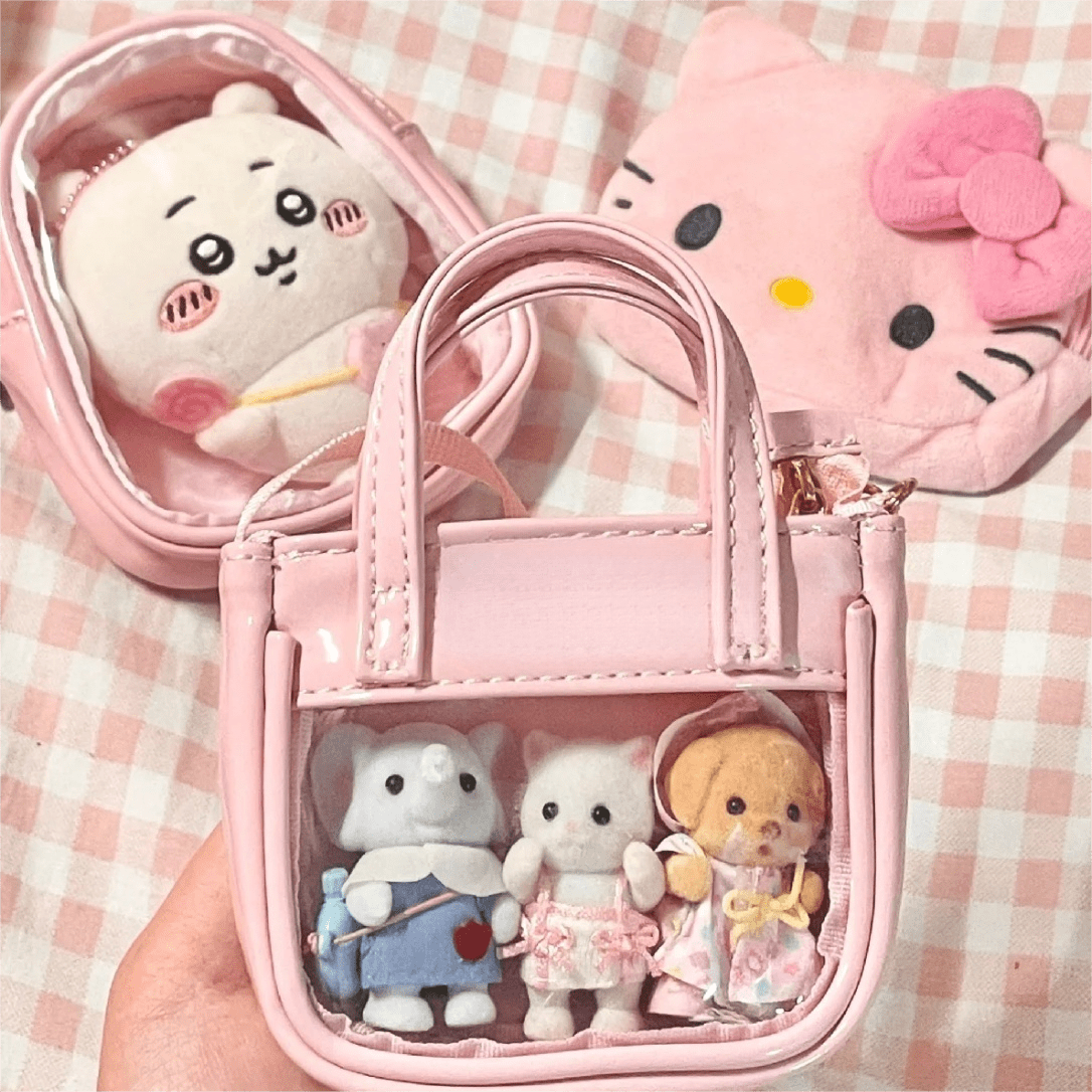 Stylish Pink Mini Clear Doll Tote Bag – ArtGalleryZen
